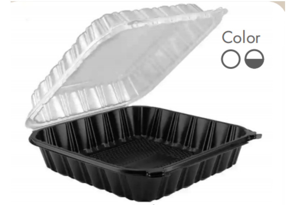 Reusable Plastic Food Packaging Box, PP Hinged Lid Clamshell Container ...